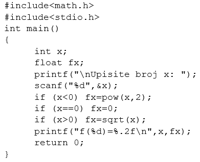 Grananje - naredba if i if..else: Primjeri