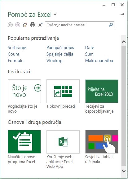 Uvod u Excel: Sustav pomoći programa Excel