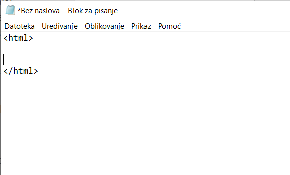 Izrada web stranica u HTML kodu: Izradimo svoju prvu web stranicu